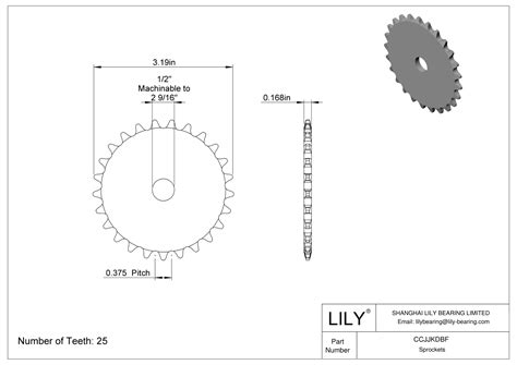 2299K315 Flat Sprockets For ANSI Roller Chain LILY Bearing