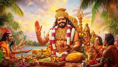 Maveli Illustration Of King Mahabali In Onam Festival Of Kerala Kerala