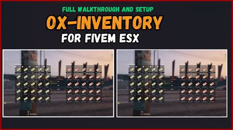 How To Install Ox Inventory Fivem Esx Latest 2024 Esx Legacy Cash