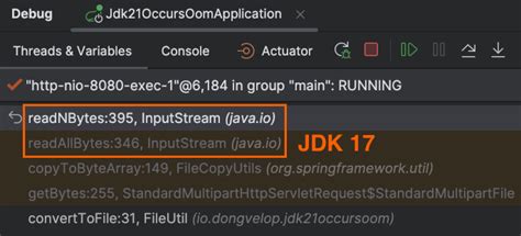 [spring boot] out of memory when using jdk21