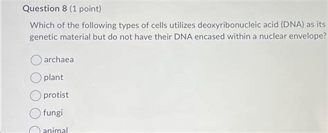 Solved Question 8 1 ﻿point Which Of The Following Types Of