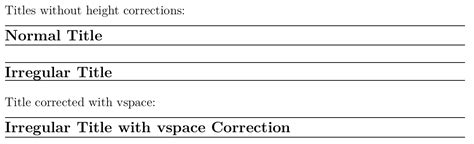 Sectioning Dynamic Spacing In Titles TeX LaTeX Stack Exchange