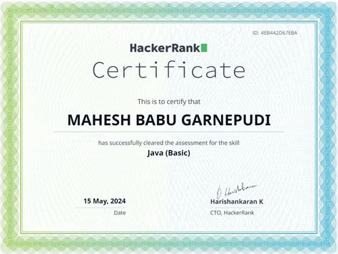 mahesh babu garnepudi on linkedin java javaprogramming hackerrank