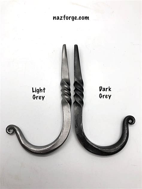 Forged Hook With Decorative Twist By Blacksmith Naz Traditional And Elegant Screws Included