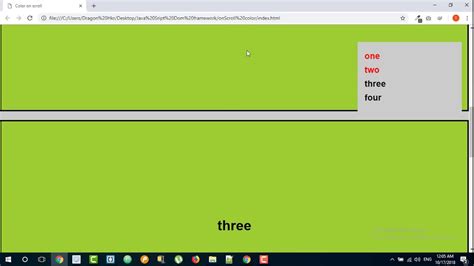 Adding Removing Class Onscroll On Divs Youtube