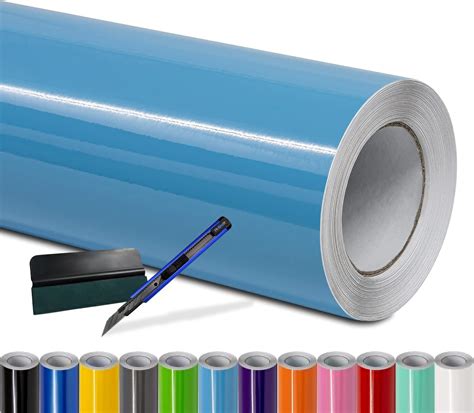 Folindo® Autofolie Hell Blau Glanz 23€m² 50 X 152 Cm Rakel