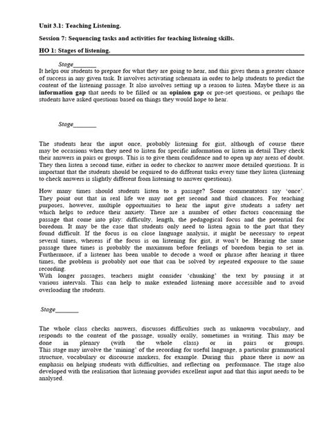 Ho1 Stages Pdf Behavior Modification Linguistics