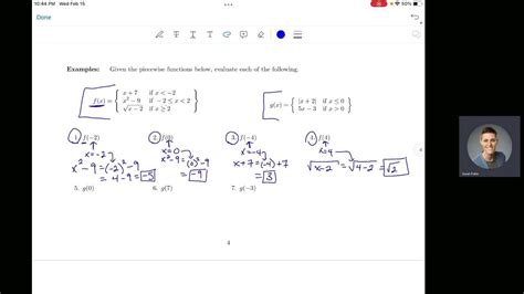 Evaluating Piecewise Functions Youtube