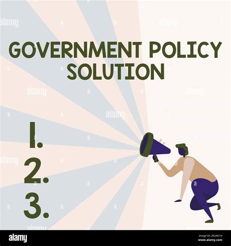 Writing Displaying Text Government Policy Solution Word Written On