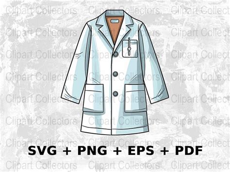 Cartoon Lab Coat Svg Png Eps Commercial Use Clipart Vector Graphics