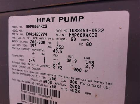 Help Decoding Serial Number On Heat Pump DoItYourself Com Community Forums