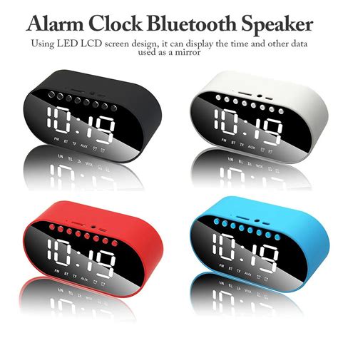 Led Alarm Clock Radio Digital Clock Wireless Bluet Grandado