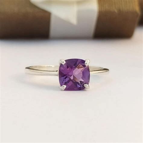Emerald Shape Amethyst Ring Shraddha Shree Gems