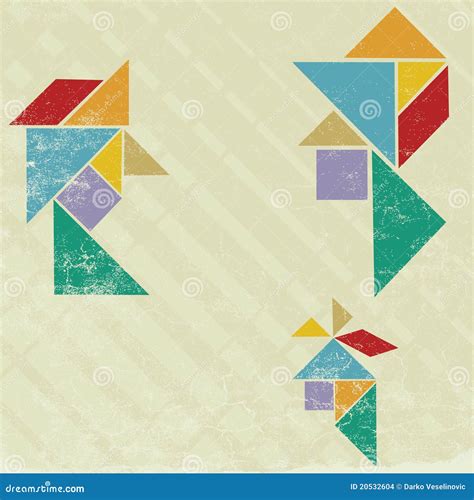Head Tangram Stock Vector Illustration Of Pattern Element 20532604