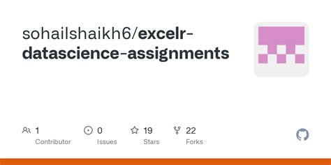 Github Sohailshaikh6excelr Datascience Assignments