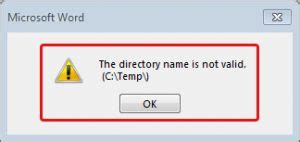 Fix The Directory Name Is Invalid Error In Windows 10