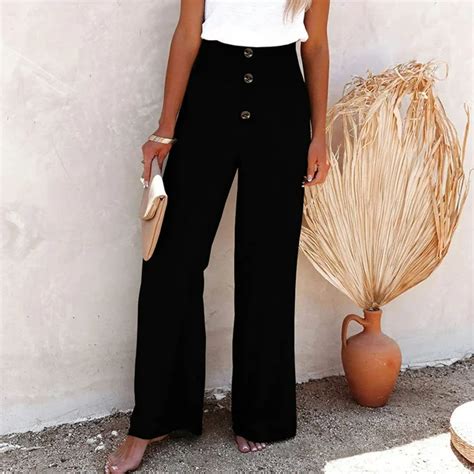 Qleicom Womens Slacks Womens Wrinkle Free Relaxed Fit Straight Leg