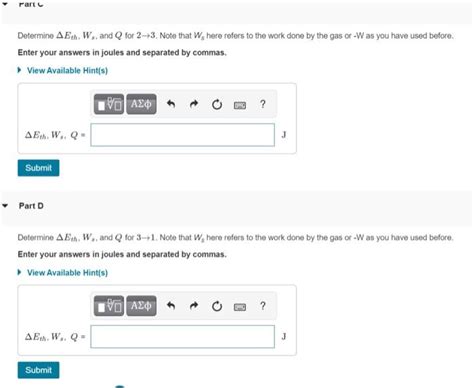 Solved Part A The Cyclic Process Shown In The Figureuses 22 Chegg