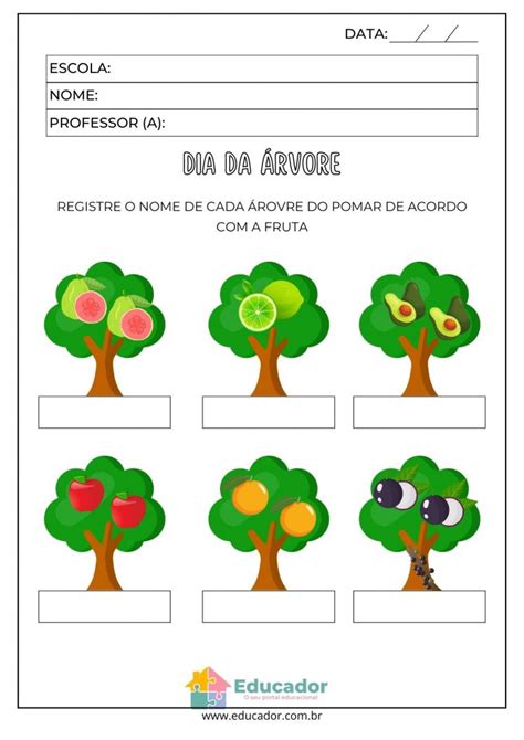 Atividades Para O Dia Da Árvore Educador