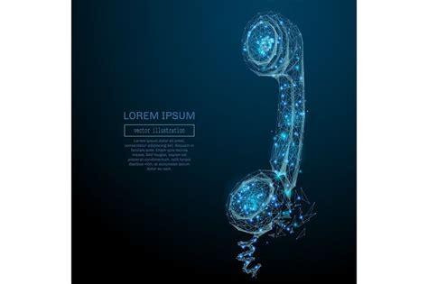 Abstract Handset In Blue