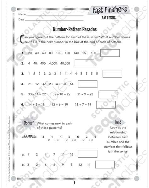 Number Patterns Grade 2 Collection Printable Leveled Learning Collections