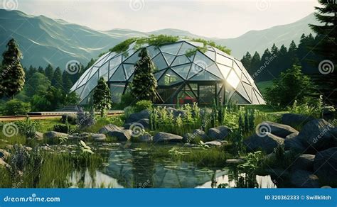 Abstract Biomimetic Architecture Design Influenced By Nature And