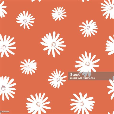 전통적인 민속 예술 장식을 기반으로 매끄러운 꽃 무늬 컬러 배경에 화려한 꽃 스칸디나비아 스타일 스웨덴 북유럽 스타일 벡터 그림입니다 심플한 미니멀패턴 0명에 대한 스톡