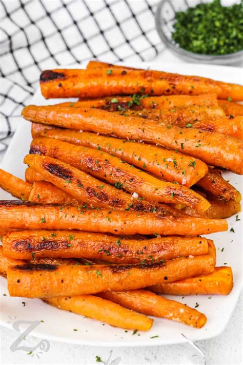 Oven Roasted Carrots 4 Ingredient Recipe Our Zesty Life
