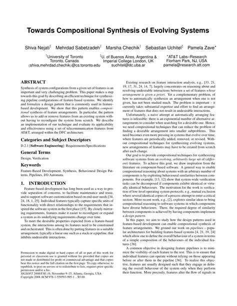 Pdf Towards Compositional Synthesis Of Evolving Systems