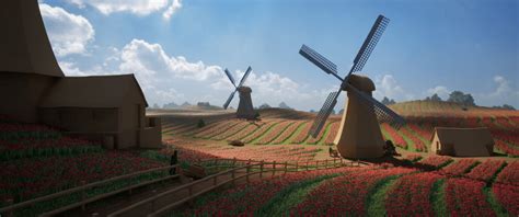 案例用ue、blender和zbrush制作风格化郁金香花田 Renderbus瑞云渲染