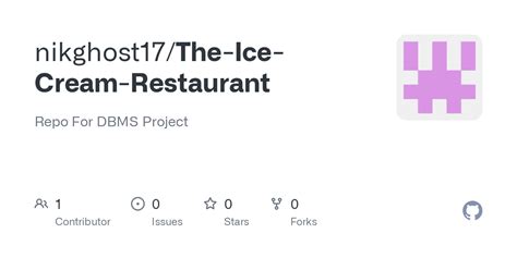 GitHub Nikghost The Ice Cream Restaurant Repo For DBMS Project