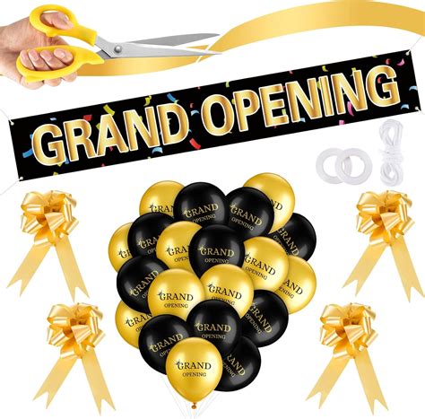 Grand Opening Ribbon Cutting Ceremony Kit Grand Opening Banner