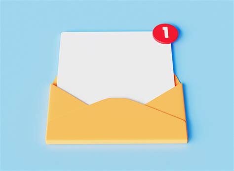 이메일 봉투와 빨간색 알림 아이콘 목업 Email Envelope And Red Notice Icon Mock Up 유토