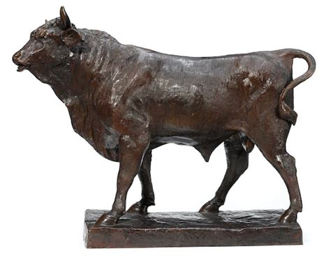 Bonhams A Continental Patinated Bronze Model Of A Bull 20th Century