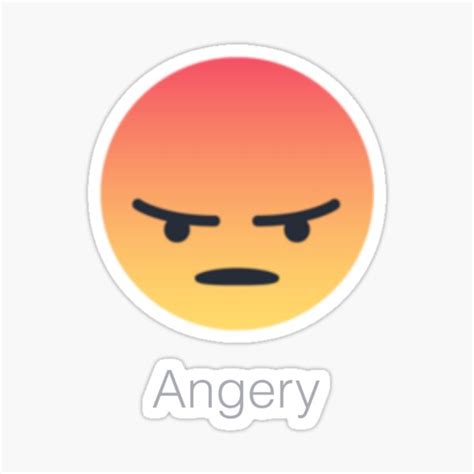 Facebook Angryangery React Store Be Angery Sticker For Sale By