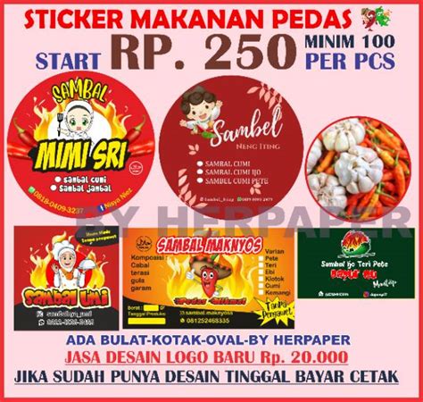 Contoh Stiker Kemasan Jajanan Pedas The Cities Contoh Stiker Kemasan