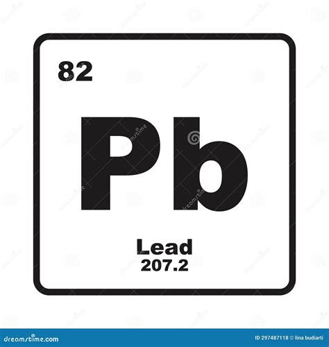 Lead Or Plumbum Element Icon Stock Vector Illustration Of Structure Science 297487118