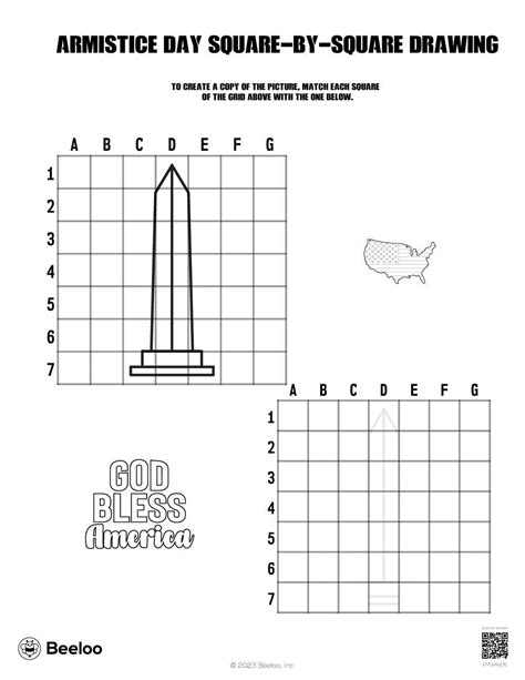 Armistice Day Square By Square Drawing • Beeloo Printable Crafts And