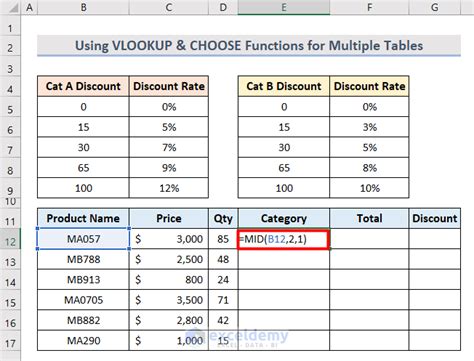 How To Use Vlookup With Choose Function In Excel 5 Examples