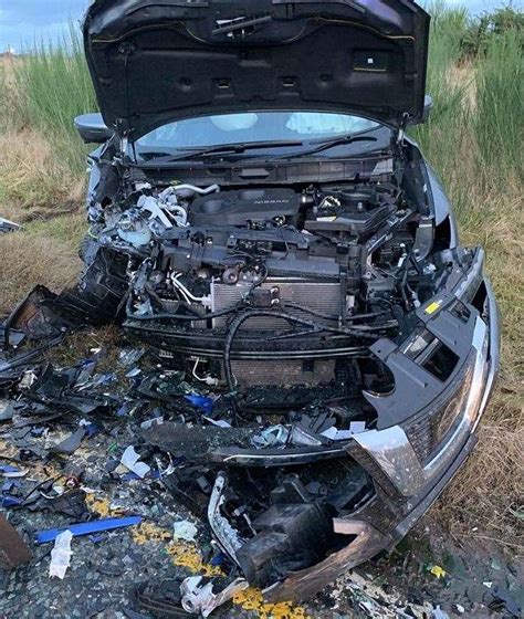Two Drivers Escape Serious Injury After Head On Collision Near