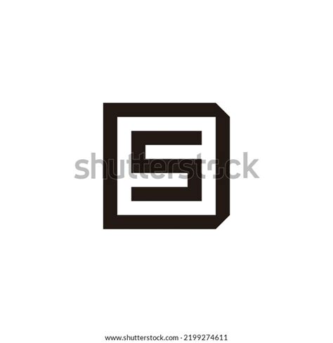 Letter S D Square Geometric Symbol Stock Vector Royalty Free Shutterstock