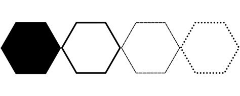 Hexagon Shape Set Isolated Onwhite Background 24643909 Vector Art At Vecteezy