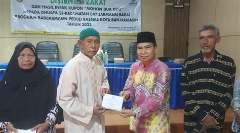 Baznas Salurkan Distribusi Zakat Ke Warga Banjarmasin Barat