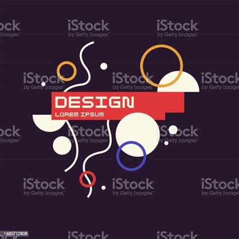 다양한 모양의 현대 기하학적 구성 디자인에 대한 일러스트레이션 추세 차트의 추상적 배경입니다 0명에 대한 스톡 벡터 아트 및