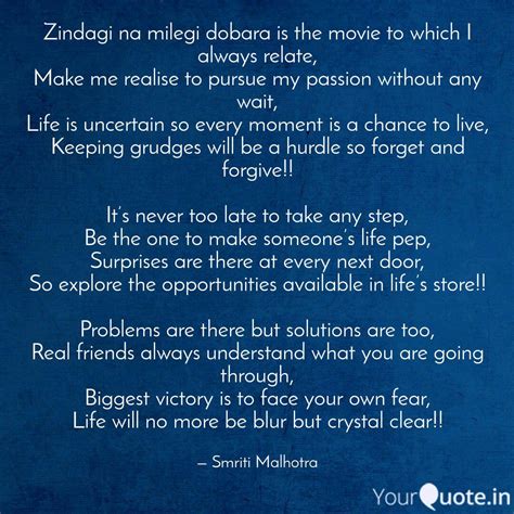 Zindagi Na Milegi Dobara Quotes Zindagi Na Milegi Dobara Znmd Is A
