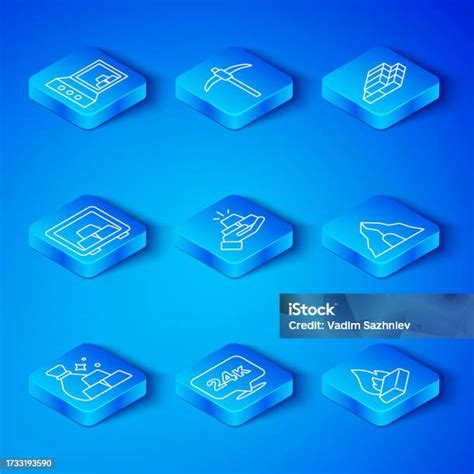 금괴 금 24k 광산 스택 지폐 현금 금고 및 용융 아이콘이 쏟아지는 세트 라인 벡터 0명에 대한 스톡 벡터 아트 및 기타 이미지 Istock