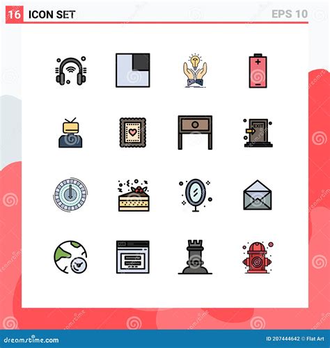 Editable Vector Line Pack Of 16 Simple Flat Color Filled Lines Of Affirmations Energy Ideas