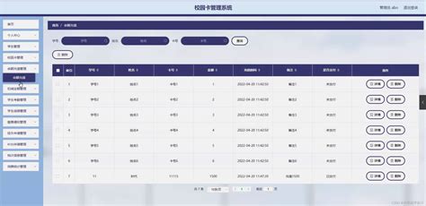 java校园卡管理系统 毕设源码 mysql lw csdn博客