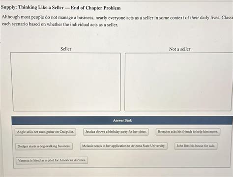 Solved Supply Thinking Like A Seller End Of Chapter Chegg