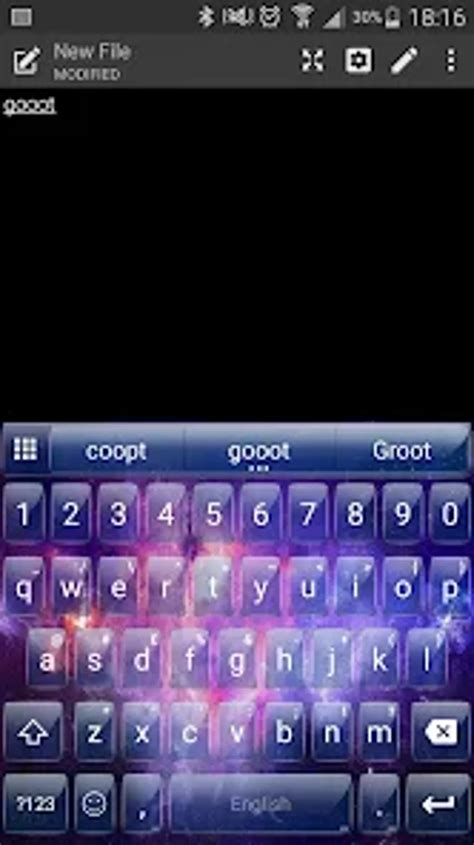 Emoji Keyboard Glass Galaxy для Android — Скачать